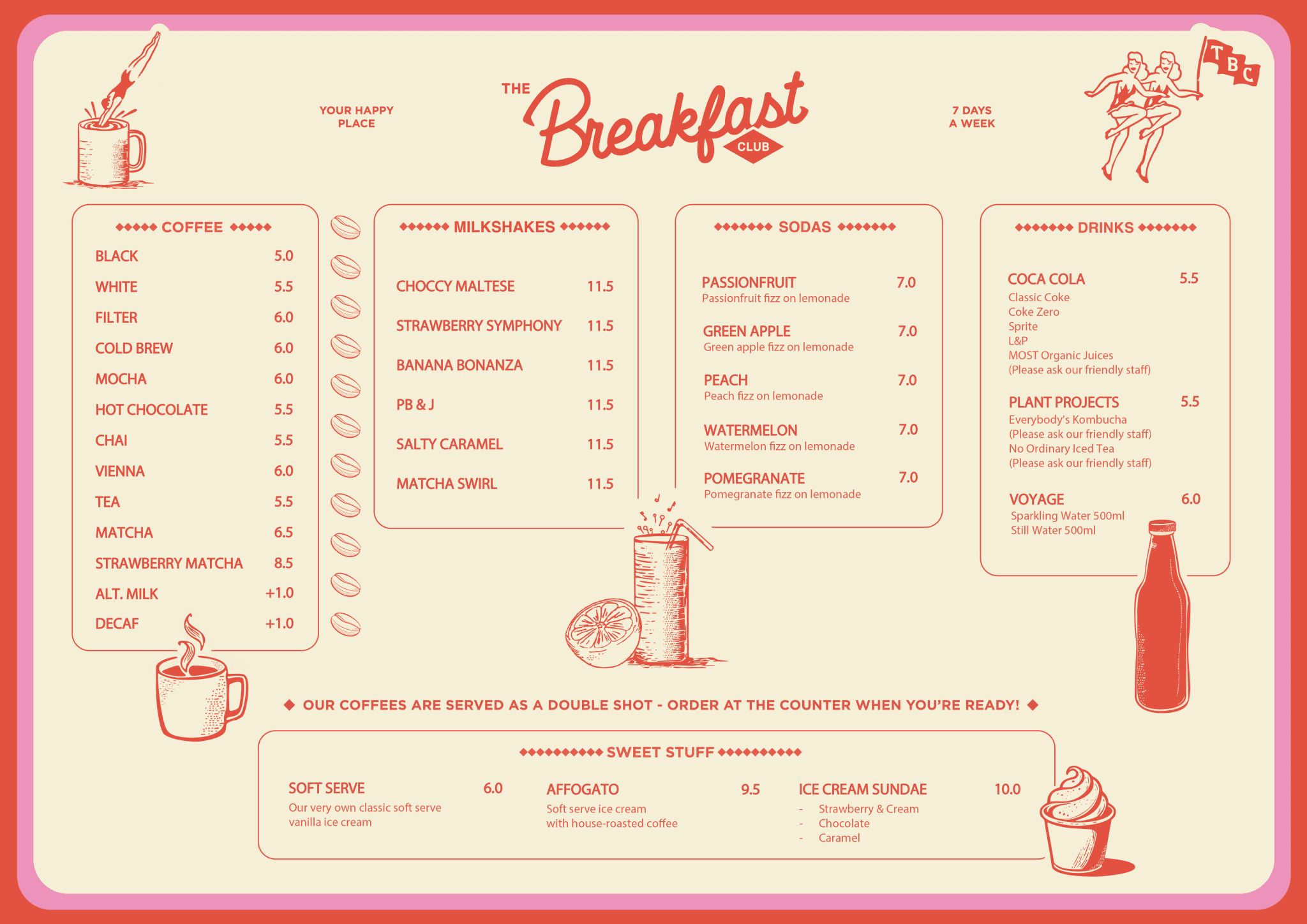 Menu – The Breakfast Club Cafe
